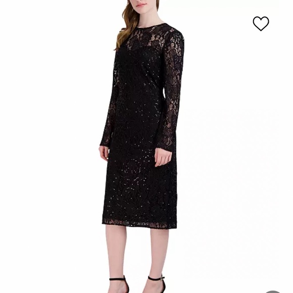Donna Ricco | Dresses | Donna Ricco Women Sequined Lace Sheath Dress ...